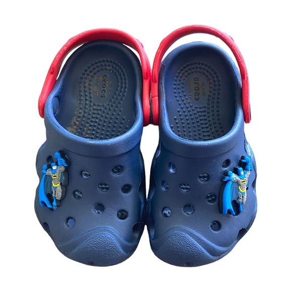 CROCS | Shoes | Crocs Navy Blue Batman Jibbitz Little Kids Size 6 Clogs ...